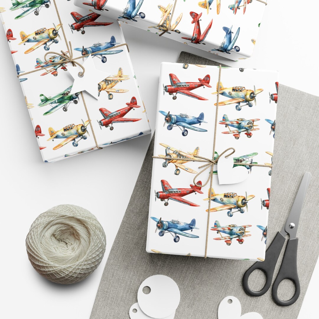 Vintage Airplane Wrapping Paper - Etsy