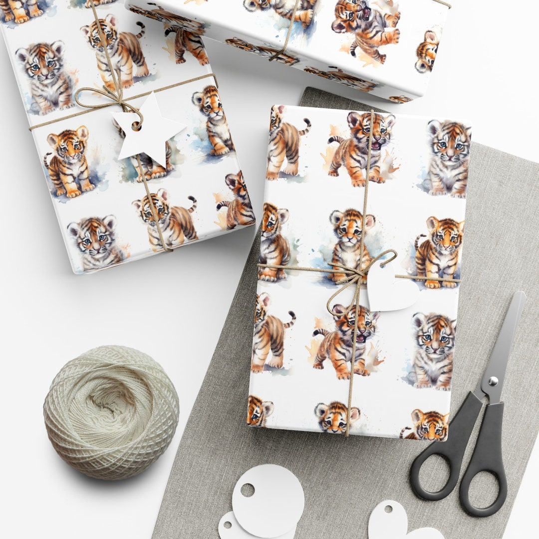 Baby Tiger Gift Wrapping Paper - Etsy