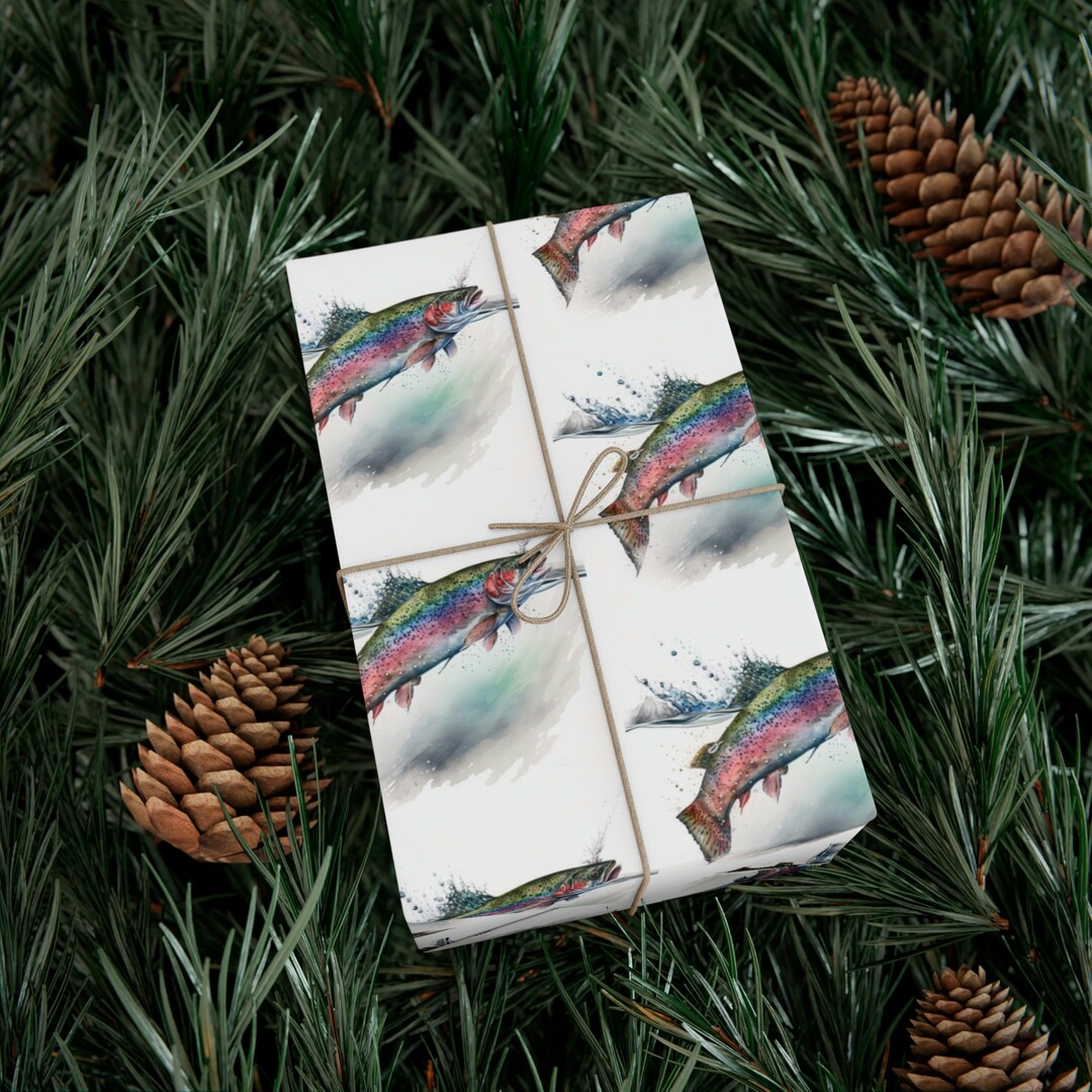 Rainbow Trout Wrapping Paper, Fish Giftwrap, Birthday Wrapping Paper - Etsy