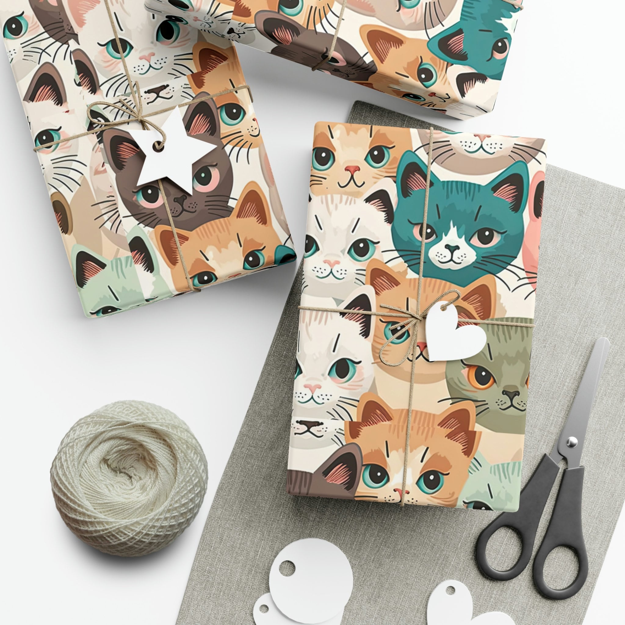 Kitten Gift Wrap, Cat Gift Wrap, Cat Wrapping Paper - Etsy