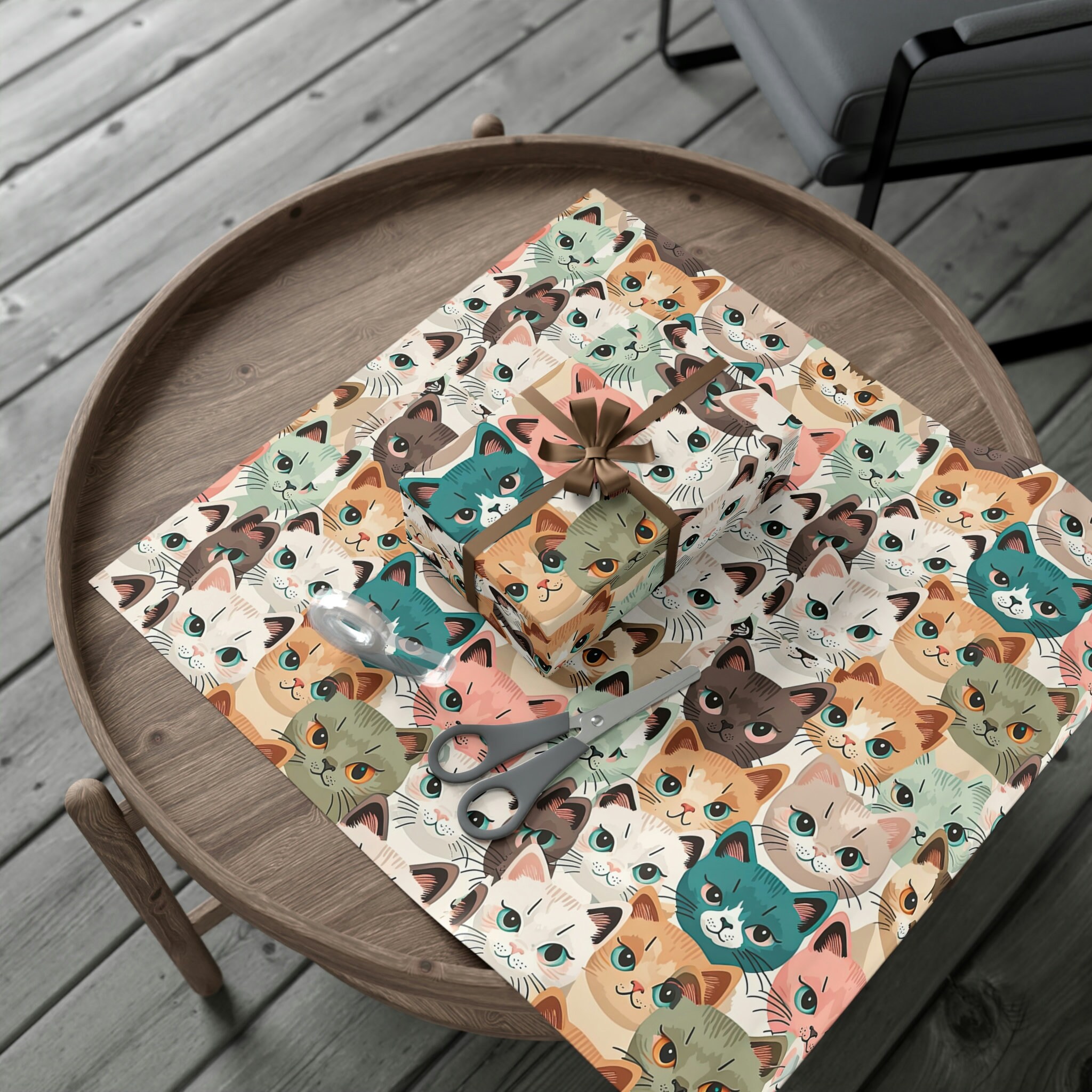 Kitten Gift Wrap, Cat Gift Wrap, Cat Wrapping Paper - Etsy