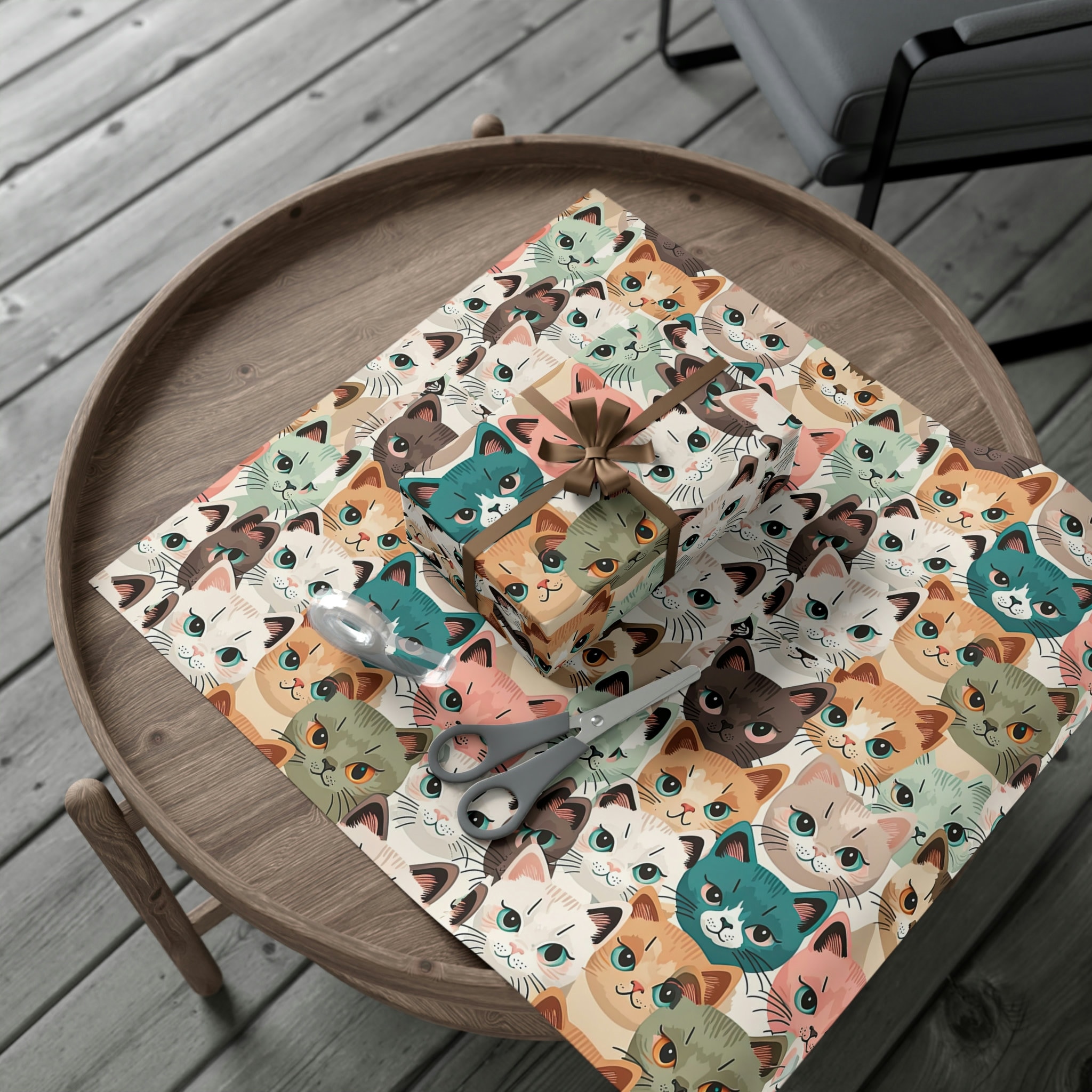 Kitten Gift Wrap, Cat Gift Wrap, Cat Wrapping Paper - Etsy