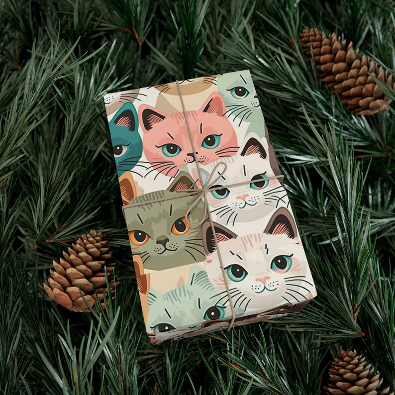 Kitten Gift Wrap, Cat Gift Wrap, Cat Wrapping Paper - Etsy