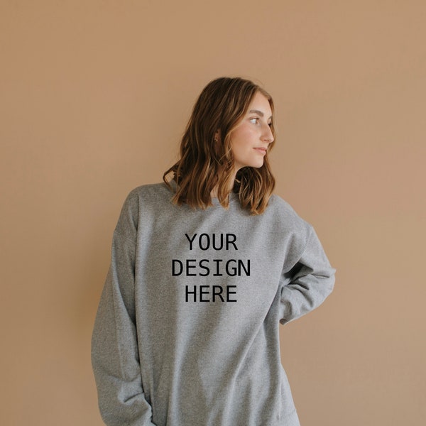 Gildan Graphite Heather Mockup - Etsy