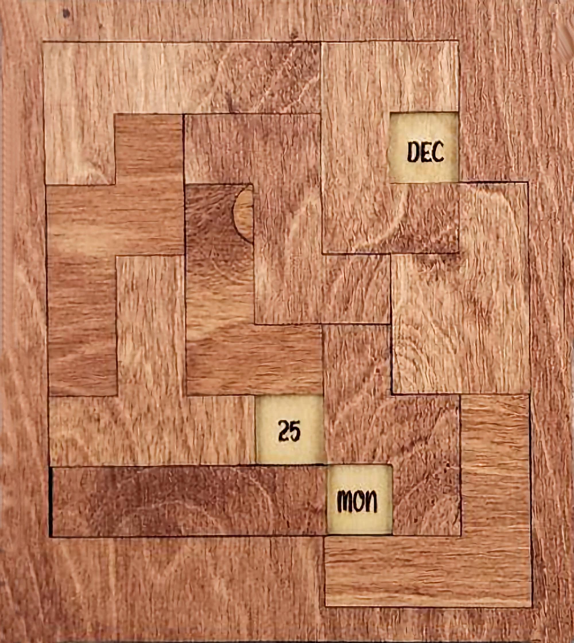 Wooden Infinity Daily Calendar Puzzle, Brain Teaser Puzzle, Gift Puzzle ...