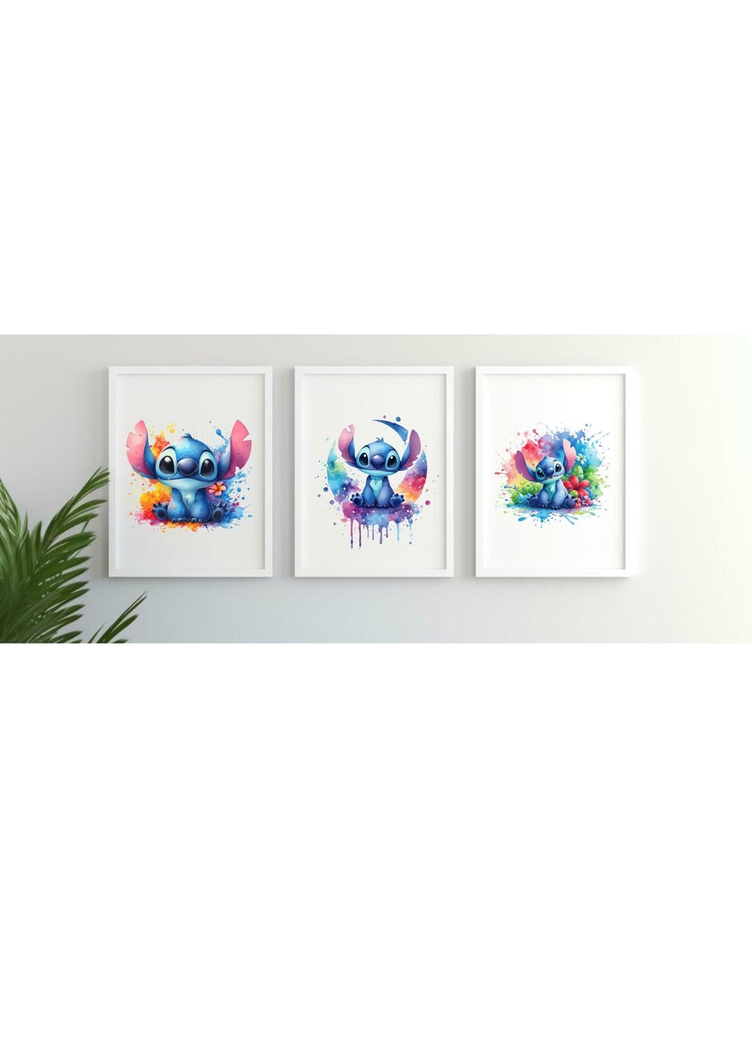 Set of 3 Stitch Prints, Stitch Disney Artwork, Cute Lilo & Stitch ...