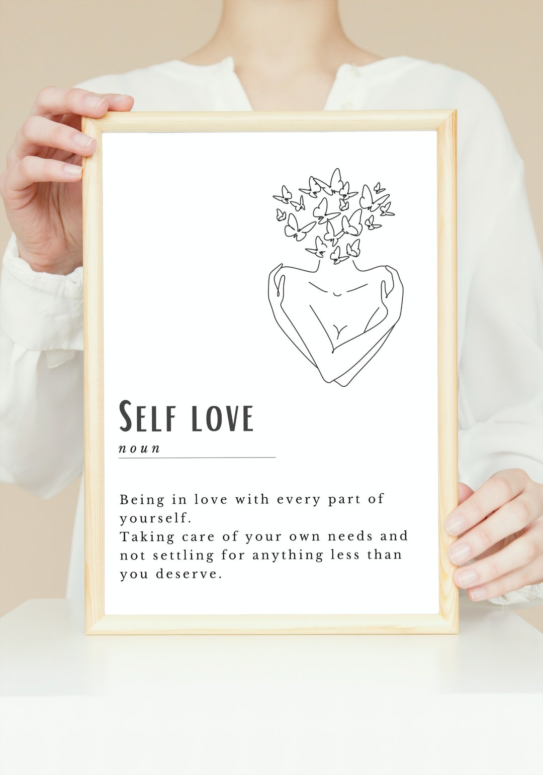 Self Love Wall Art, Self Love Definition Print, Home Decor, Wall Art ...