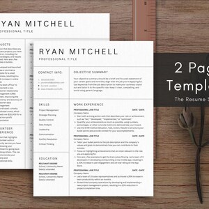 CV Template Resume Word Creative Resume Minimalist Modern Template ...