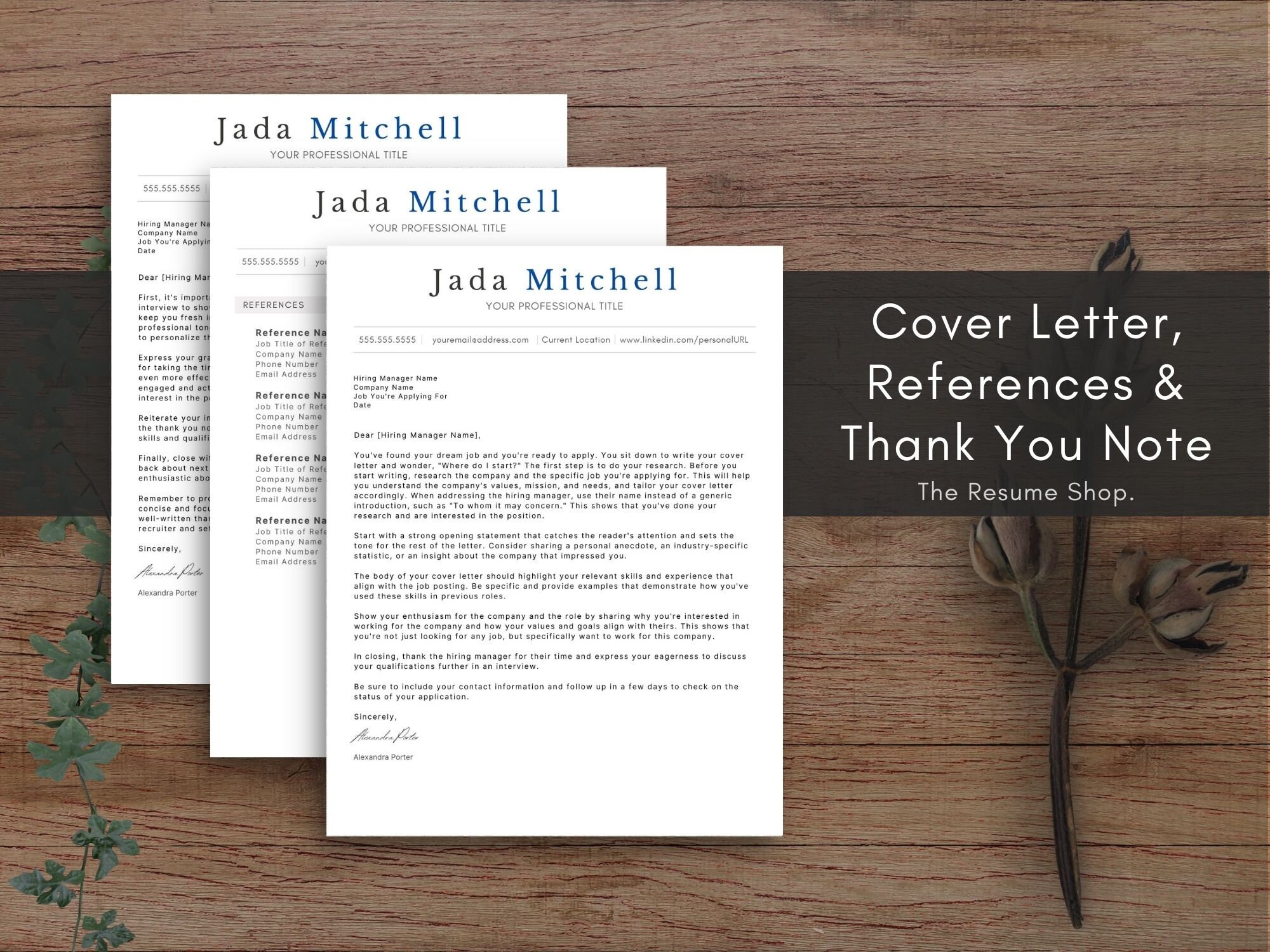 Modern Resume and Cover Letter Template ATS CV Template Resume - Etsy