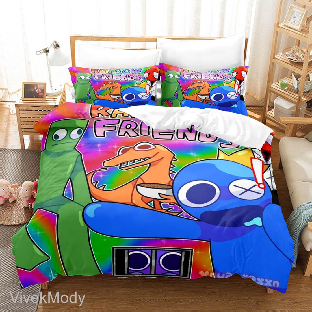 Custom Name Rainbow Friends Bedding Set Kids Gamer Bedding - Etsy
