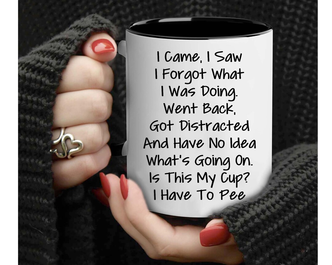 I Came I Saw I Forgot What I Was Doing Coffee Mug, Senior Citizen Mug ...