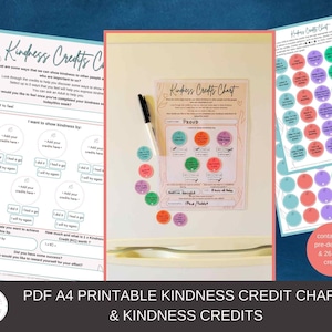 PDF A4 Printable Kindness Credits & Chart, a Setting Goals and Reward ...