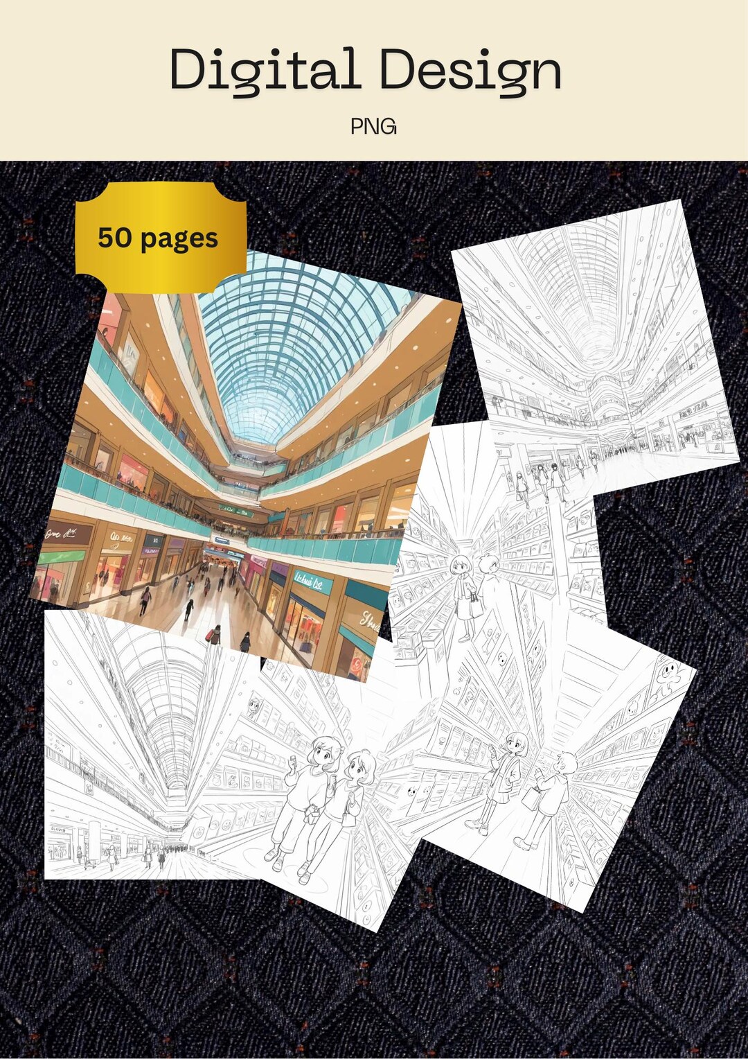 Shopping Mall Coloring Book for Kids Fun & Creative Activity Perfect ...