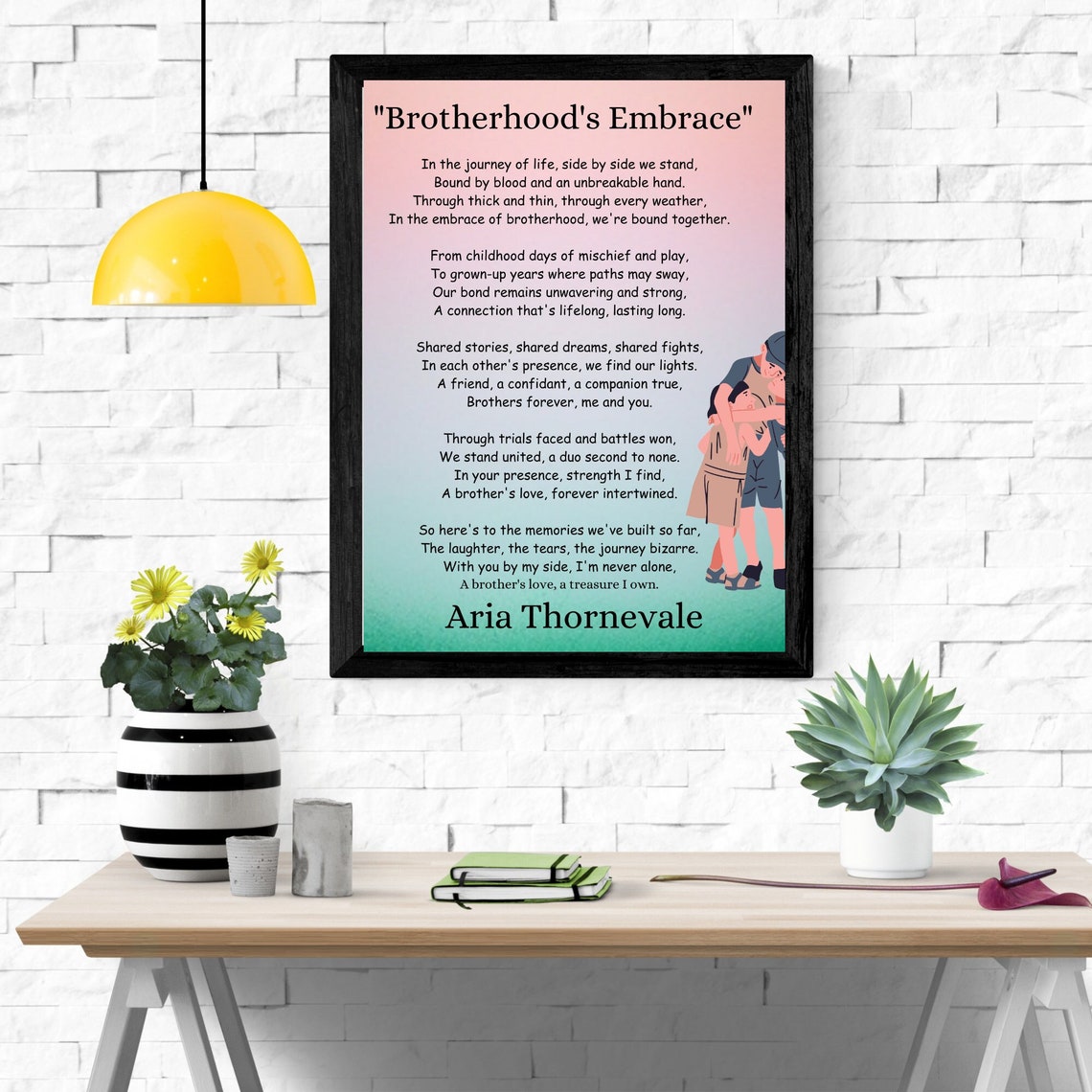 Brother Poem - Packs of Postcard Prints, Personalized Poem Print ...