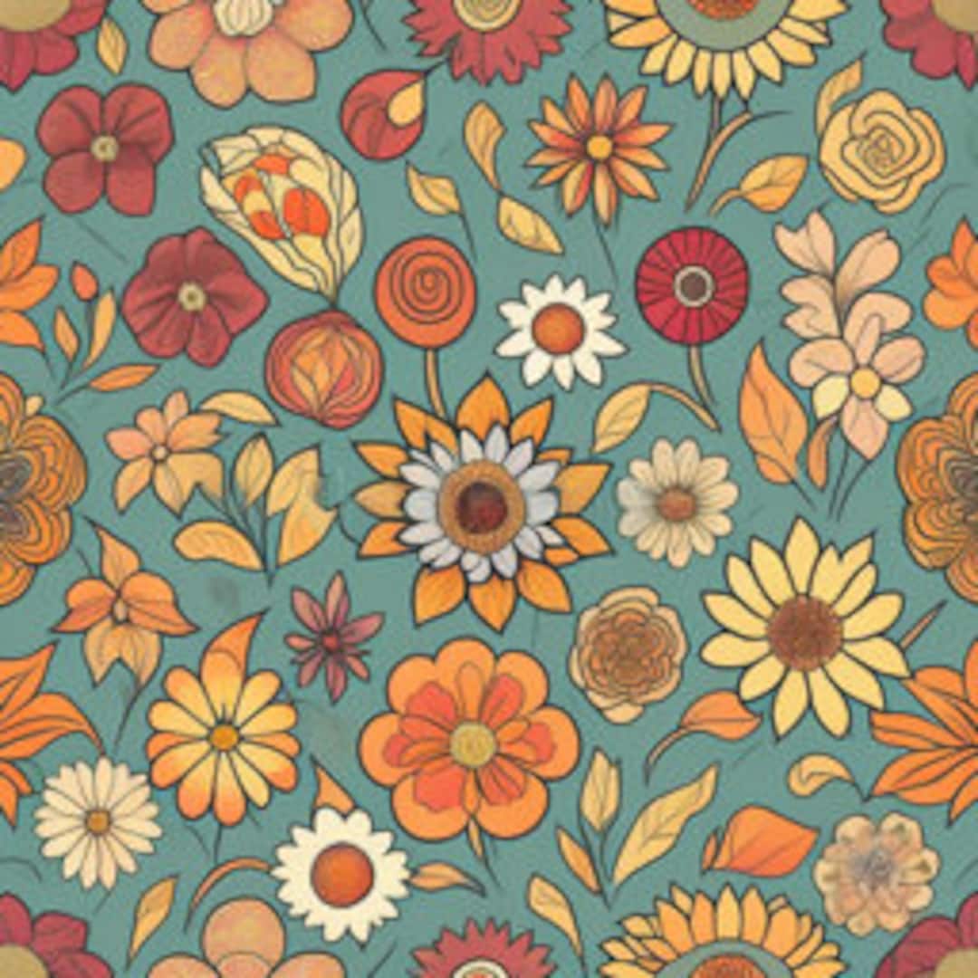 Seamles Vintage Flower Pattern - Etsy