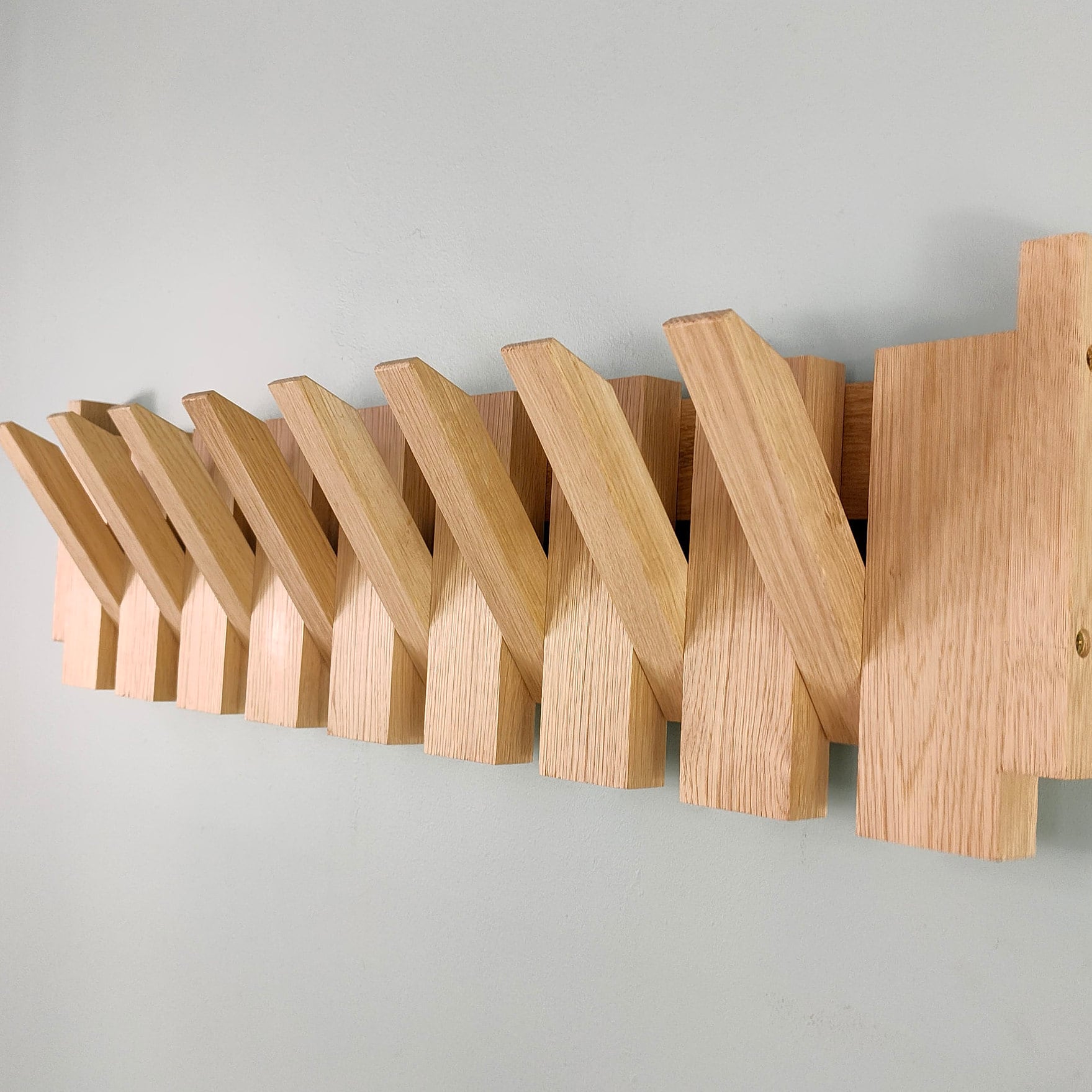 Wall Coat Rack, Flip Down Wall Coat Rack, Coat Rack Wall Mount, Wooden ...