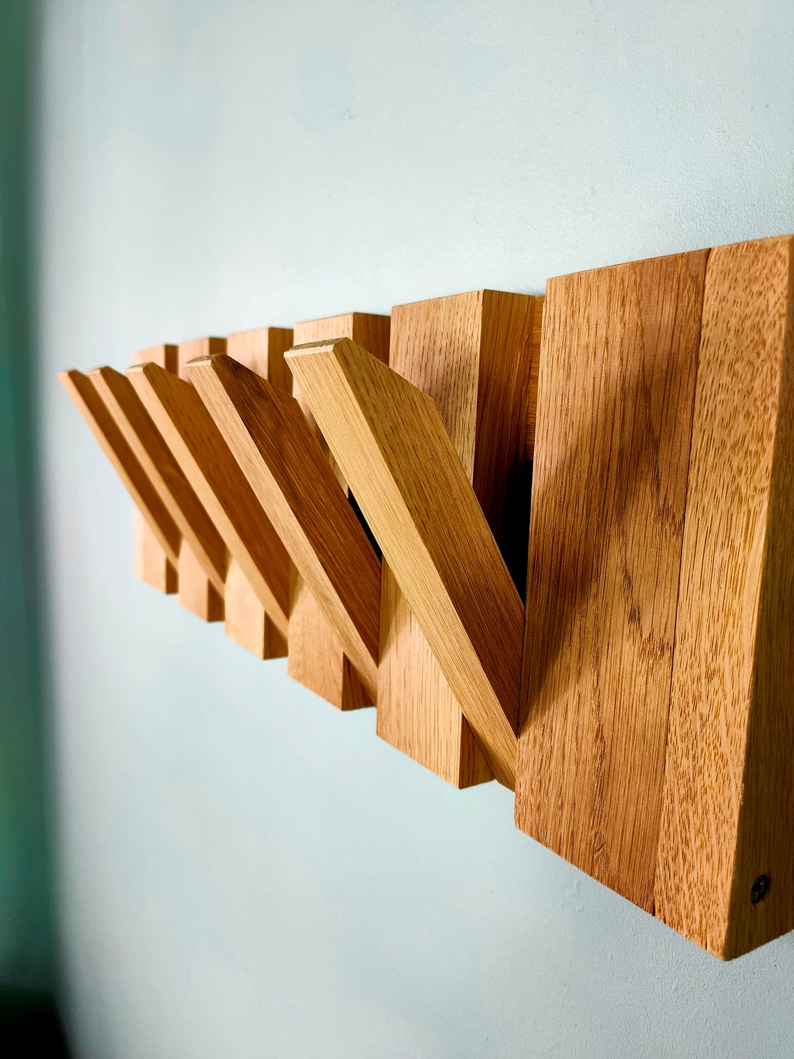 Flip Down Wall Coat Rack, Wall Coat Rack, Coat Rack Wall Mount, Wooden ...