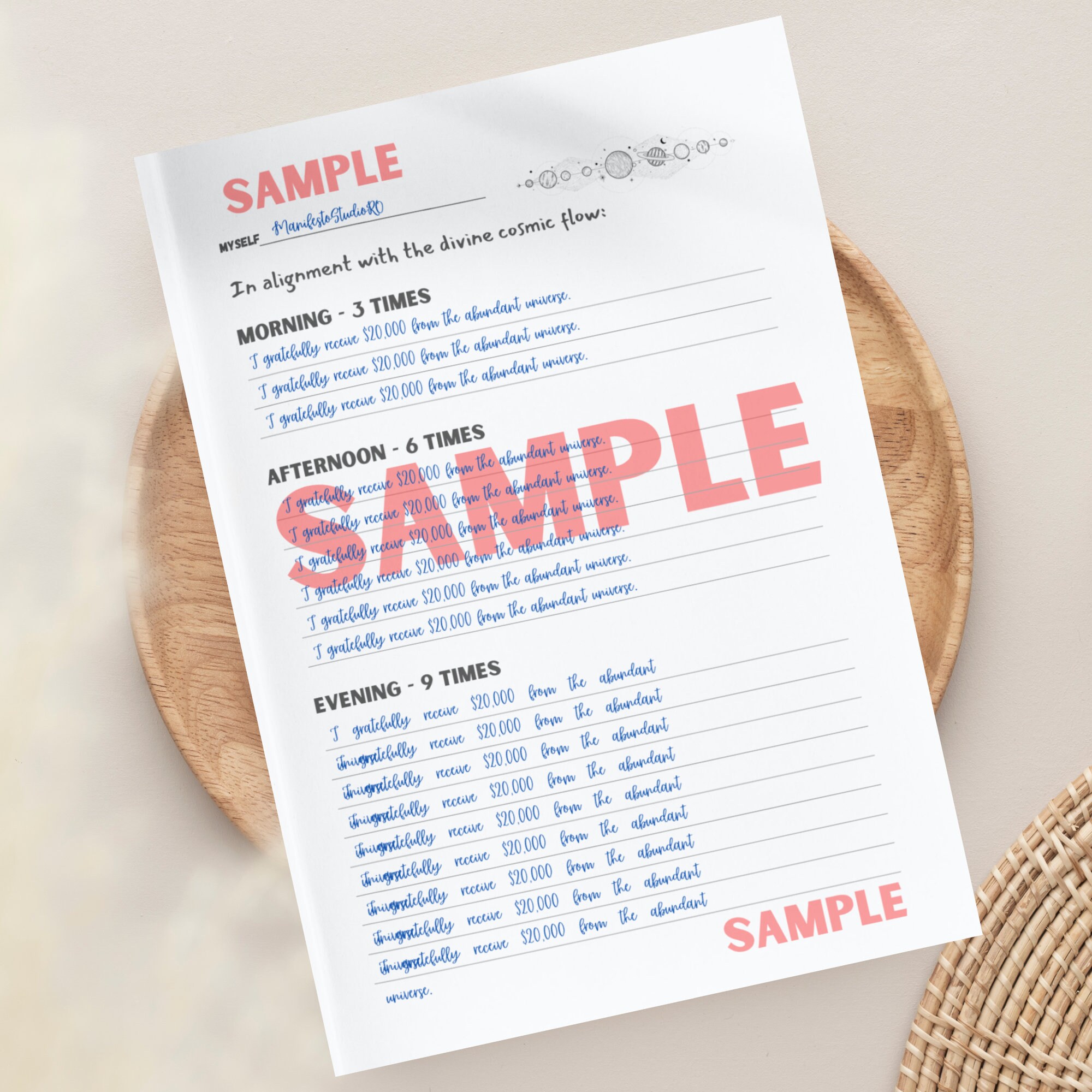 369 Manifestation Method | 369 Manifestation Printable Journal | Law of ...