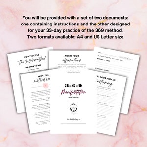 369 Manifestation Method | 369 Manifestation Printable Journal | Law of ...