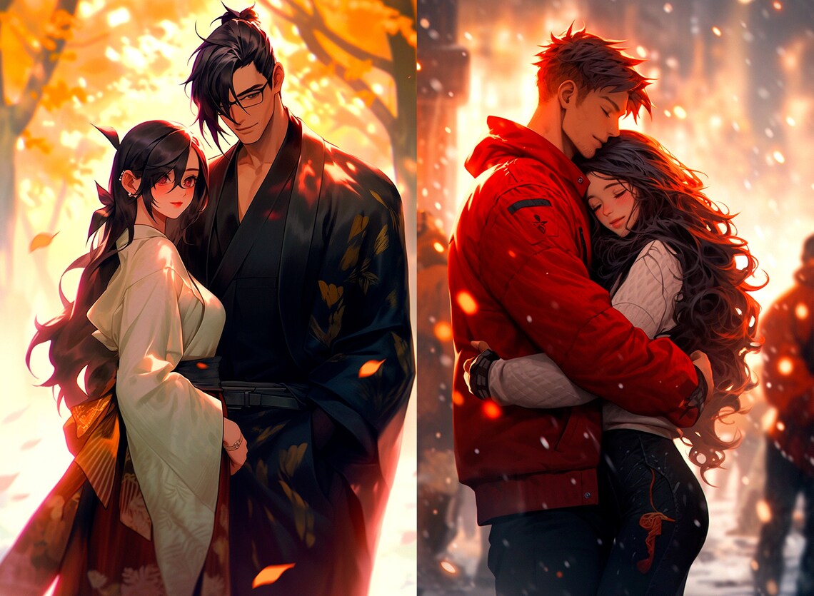 Anime Character Commission Couple Anime Portrait Anime - Etsy