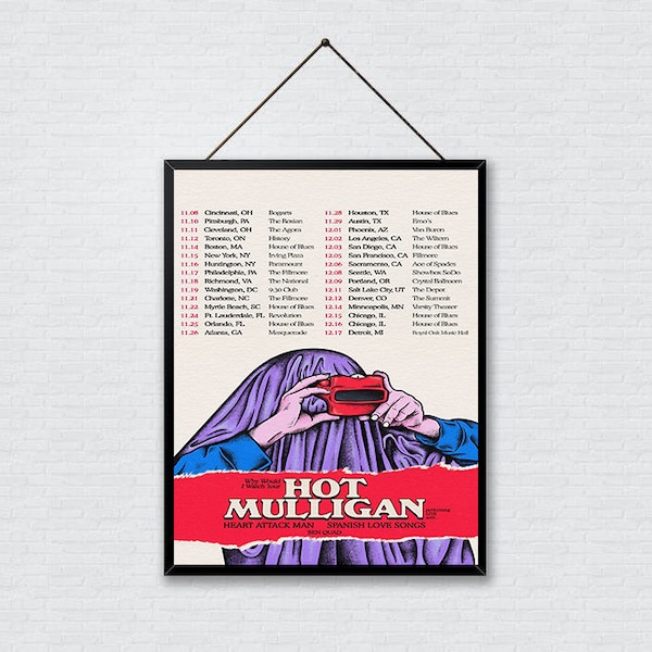 Hot Mulligan Poster - Etsy