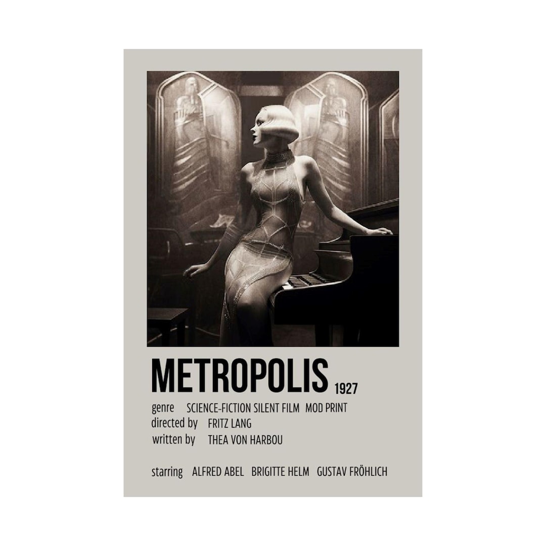 Metropolis 1927 Movie Poster: Art Deco Sci-fi Print 12x18 - Etsy