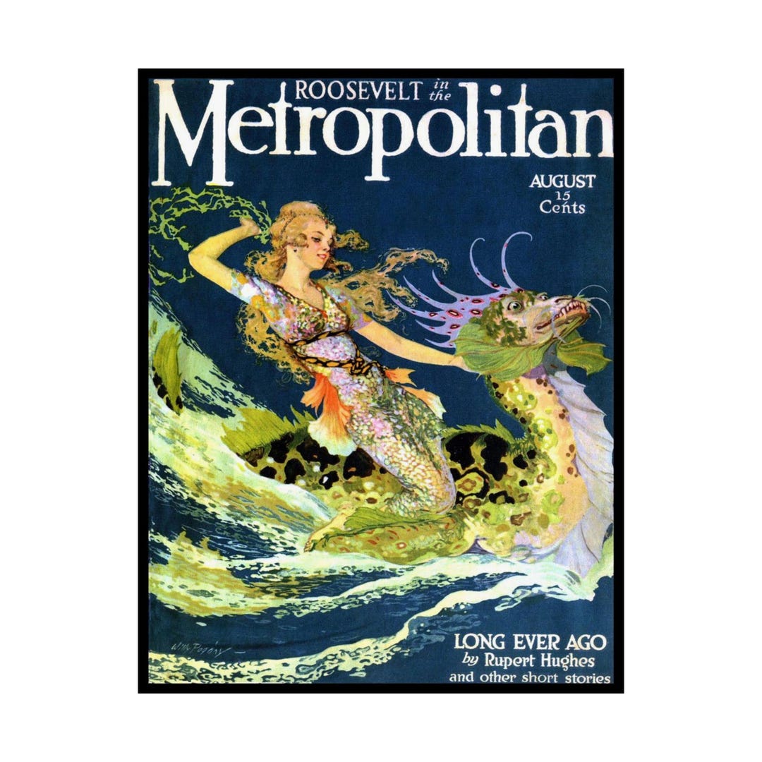 Metropolitan Aug 1916 Cover, Art Nouveau Deco, Willy Pogany Art ...