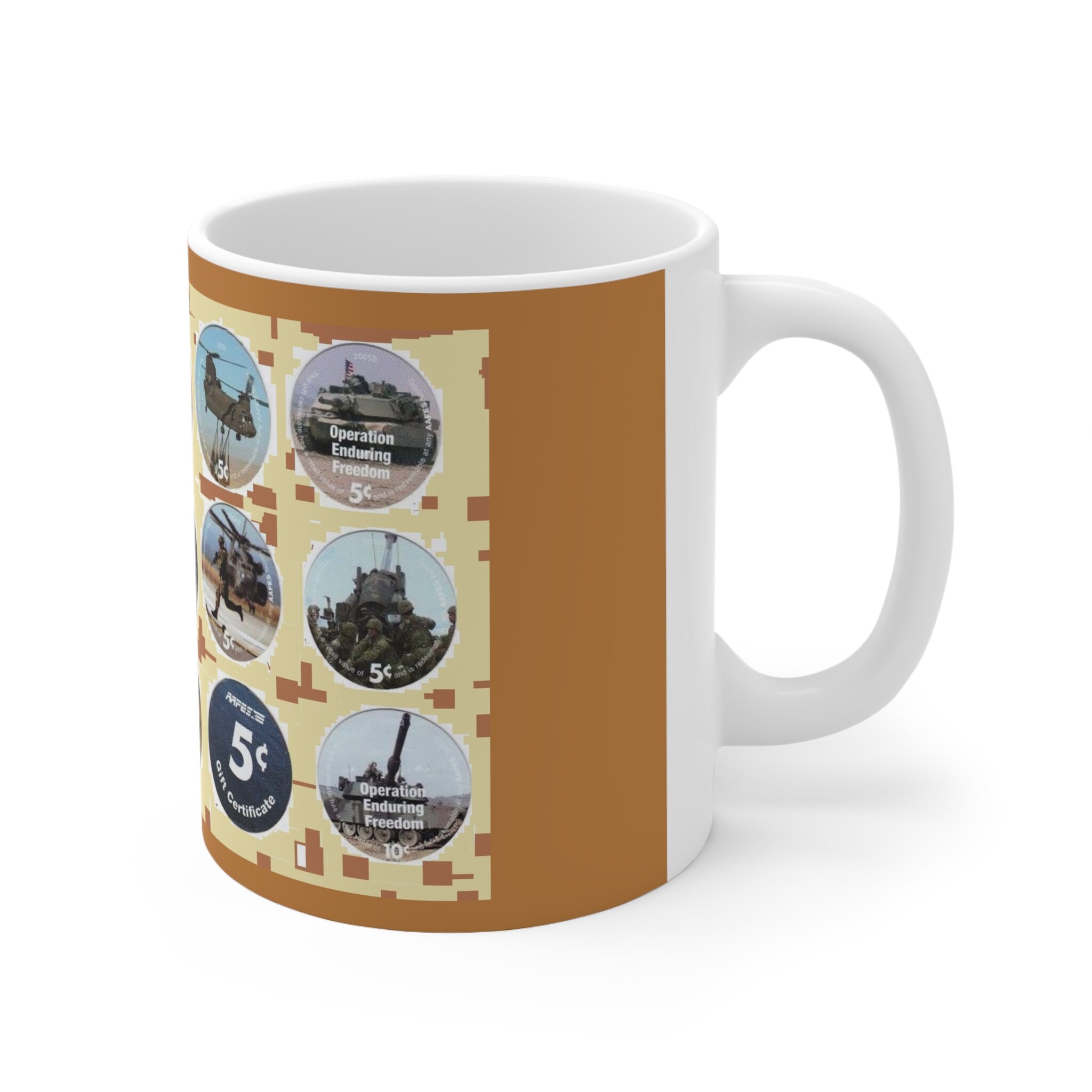 Operation Enduring Freedom 11oz Mug: War Pogs Ceramic Coffee Cup Sand ...