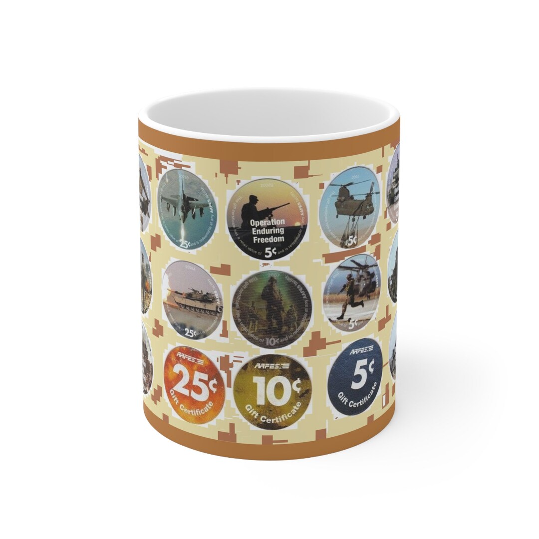 Operation Enduring Freedom 11oz Mug: War Pogs Ceramic Coffee Cup Sand ...