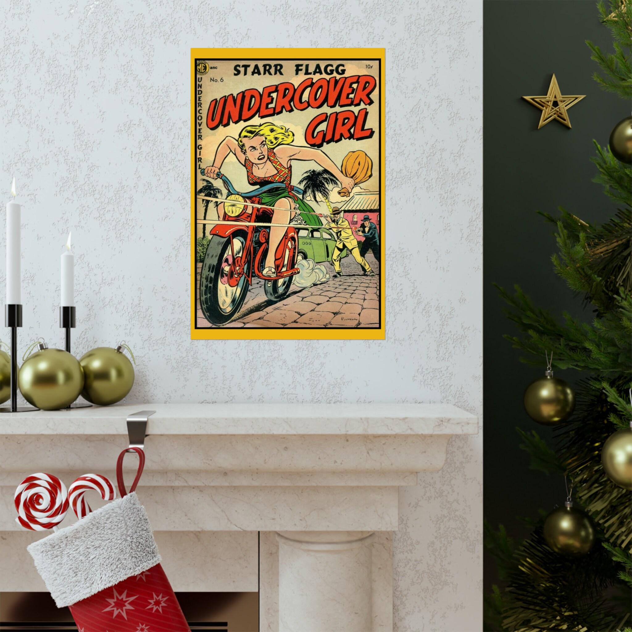 Undercover Girl 6 1953 Premium Matte Posters Detective Noir Heroine Spy 007 Classic Comic Book ...