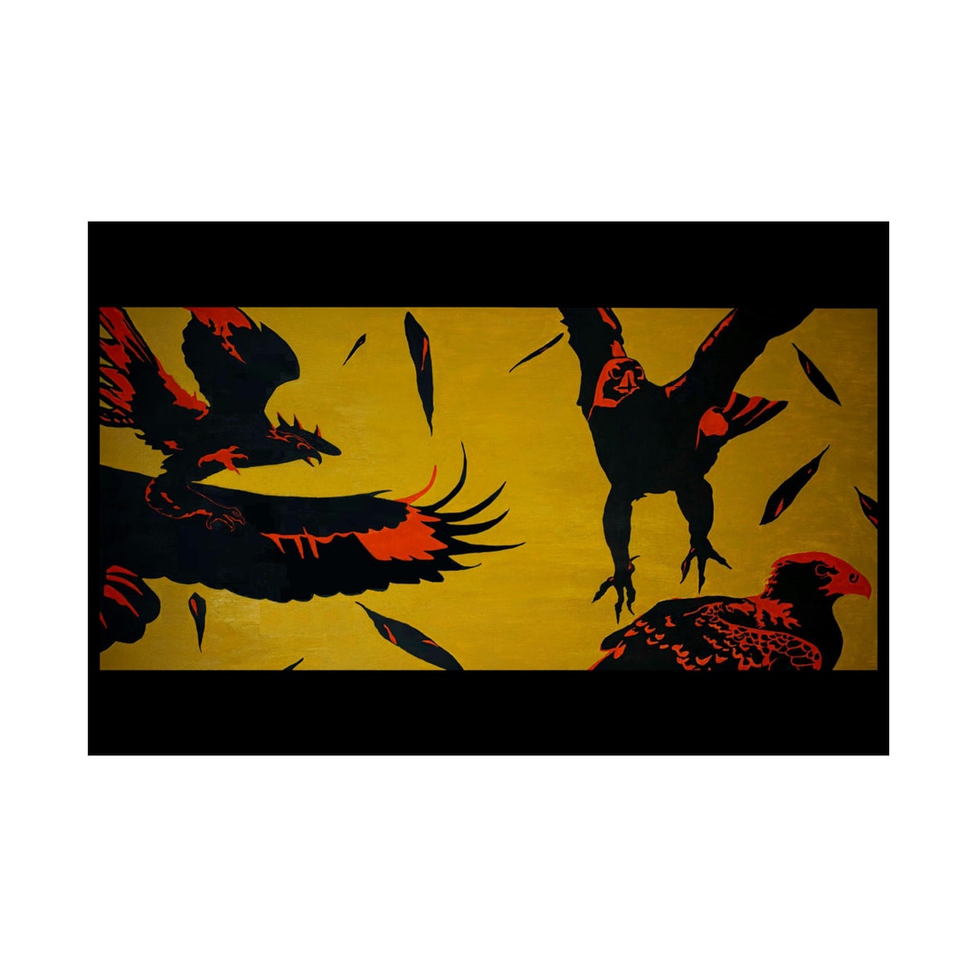 Birds of Prey Premium Matte Poster Eagles Hawks Osprey Pop Art Deco ...