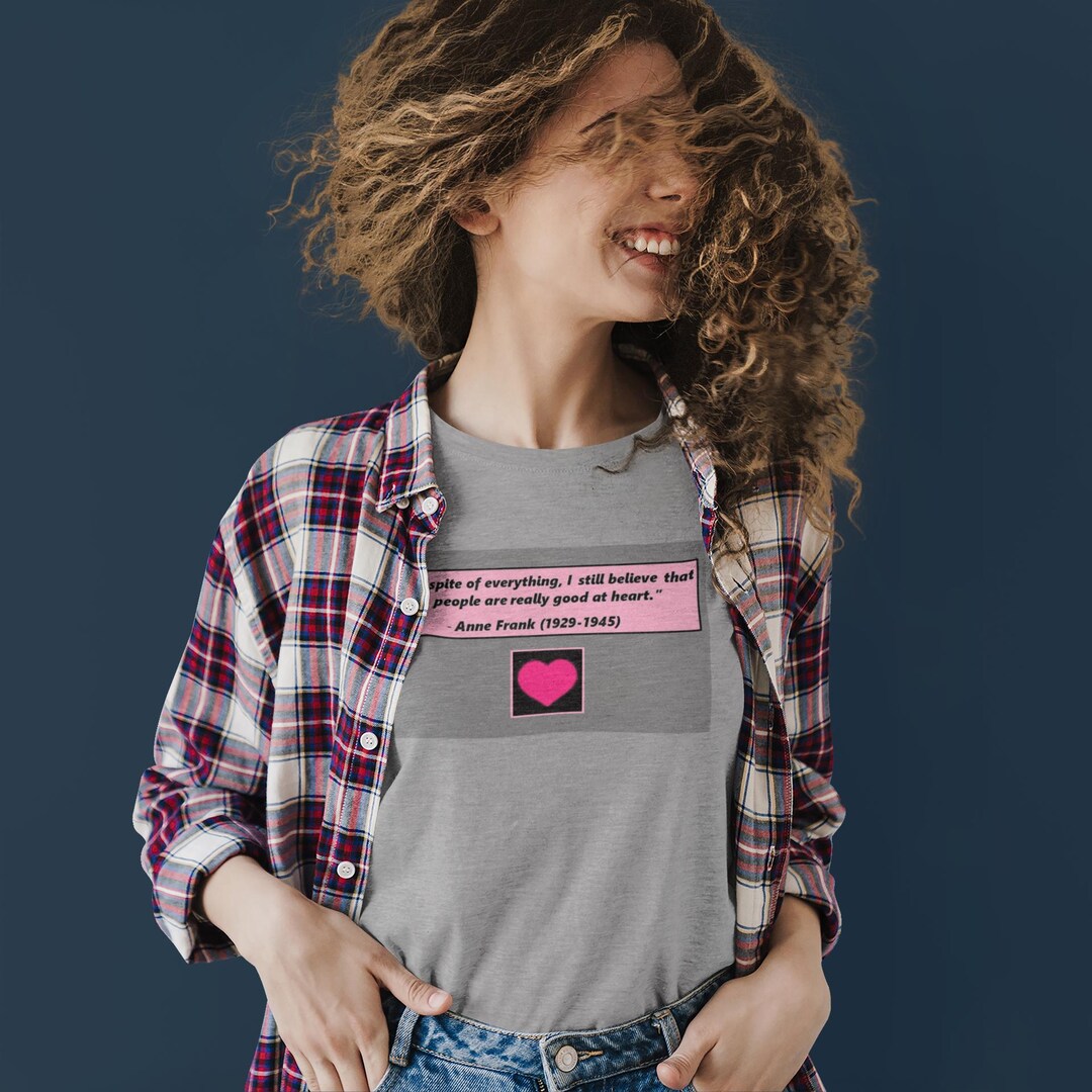 Anne Frank Heart Quote Tee: Unisex Softstyle Heart T-shirt - Etsy