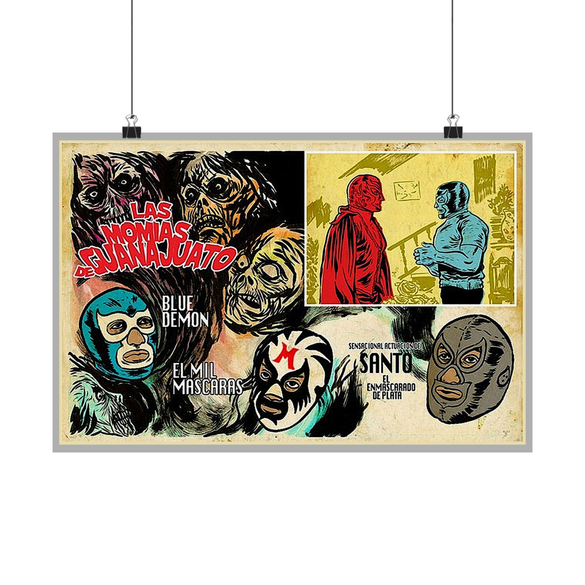 Lucha Libre Retro Poster: Rare Mexican Movie Print (18x12) - Etsy