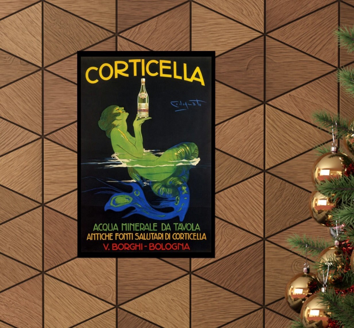 Corticella Vintage 1920 Italian Mineral Water Mermaid Advertisement ...
