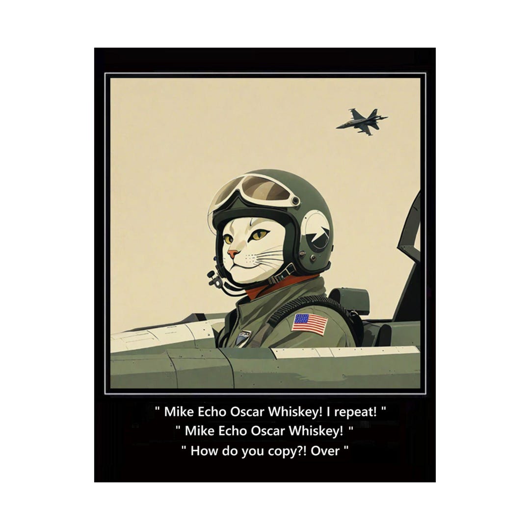 Cat Pilot Art Print: Retro Aviation Anime Poster, 11x14 - Etsy