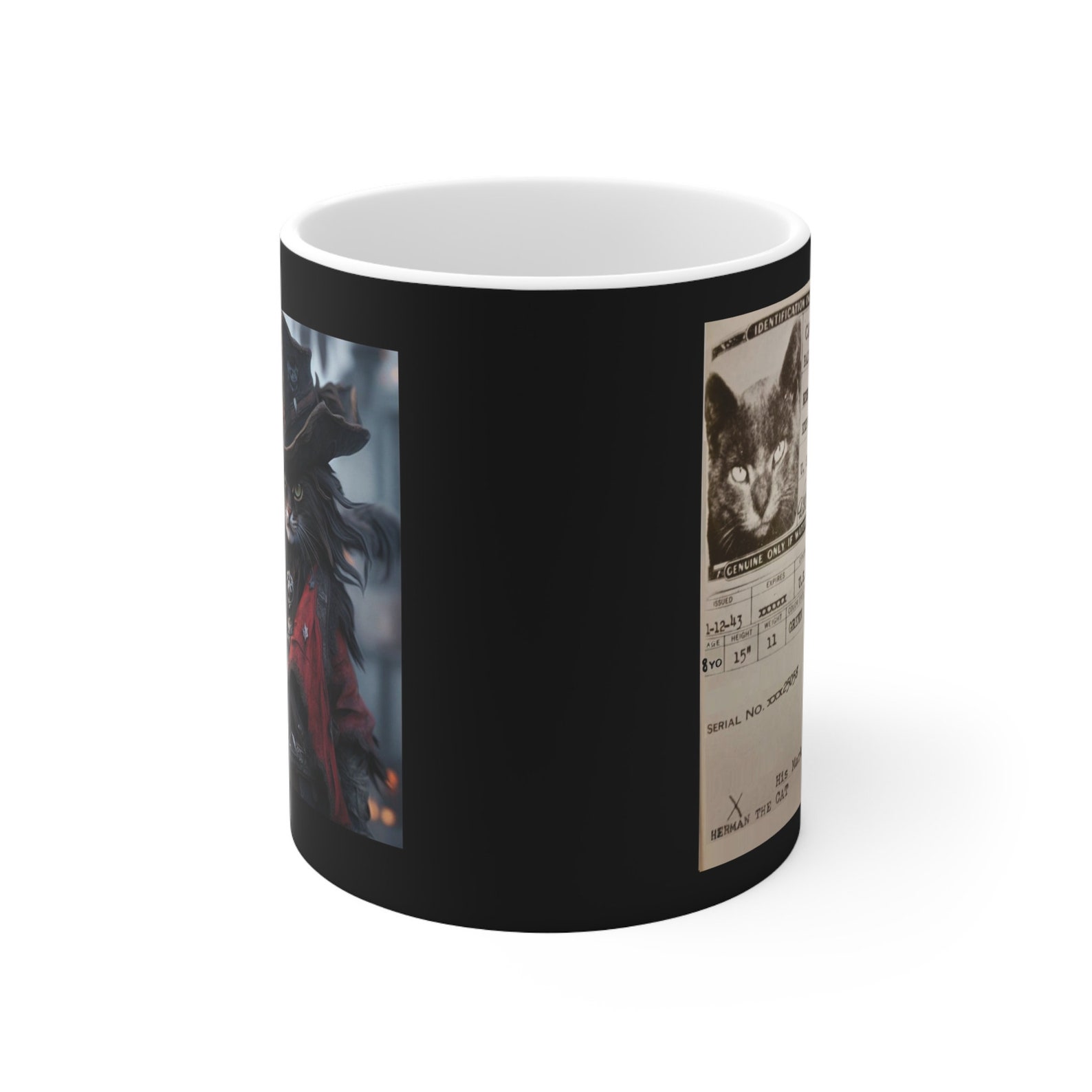 Herman the Cat, Infamous Historical Kitty Ceramic Mug 11oz Pirate Coast ...