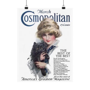Cosmopolitan Mar 1914 Cover Art Harrison Fisher | Matte Vertical Poster ...