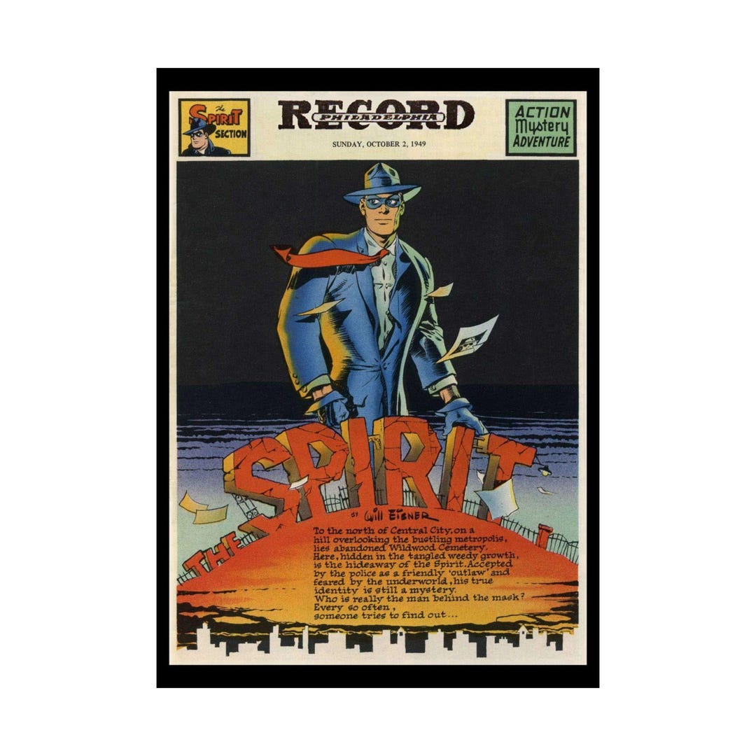The Spirit Comic Print: Will Eisner Detective Noir Art (20x28) - Etsy