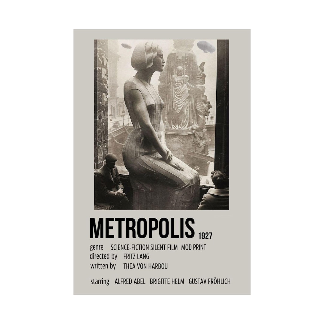 Metropolis 1927 Movie Poster: Retro Sci-fi Art Nouveau Print 12x18 - Etsy