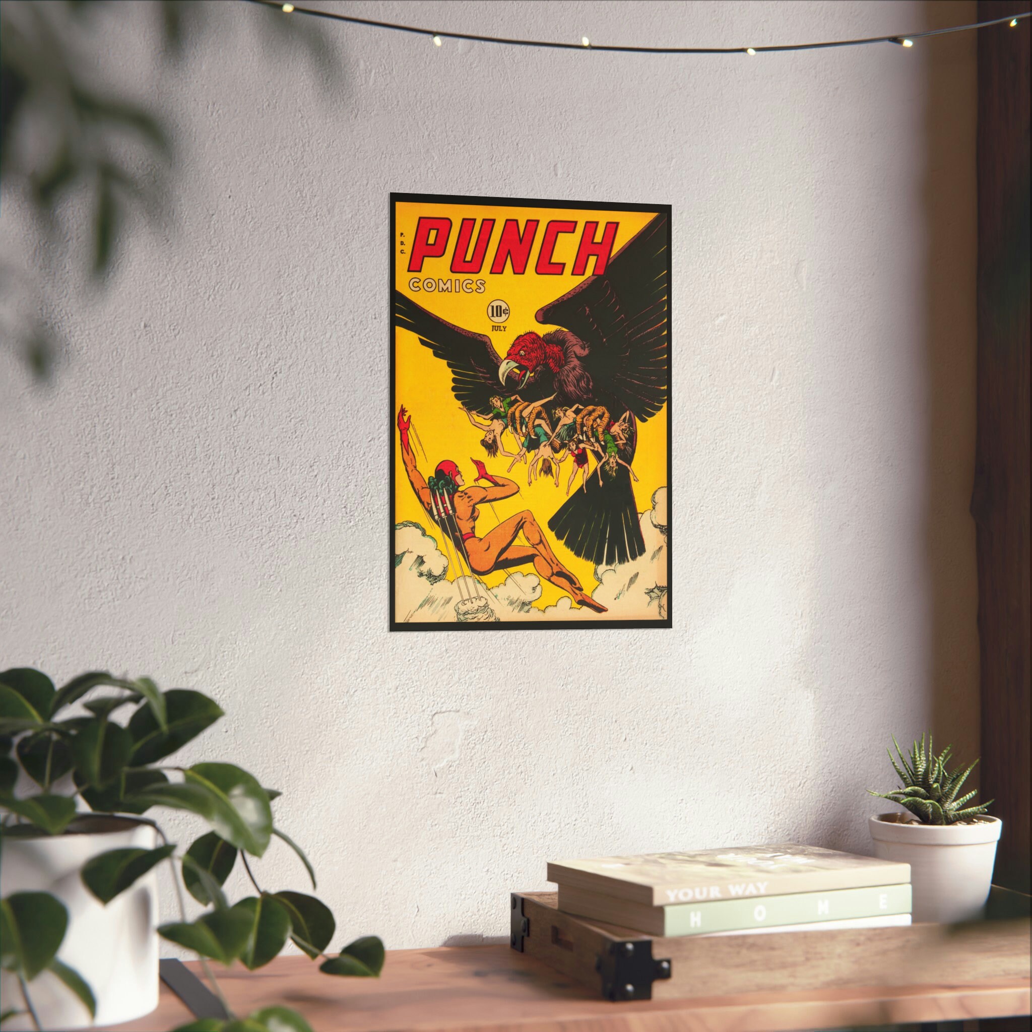 Punch Comics 20 1947 Premium Matte Poster Scifi Heroine Alien Monster ...