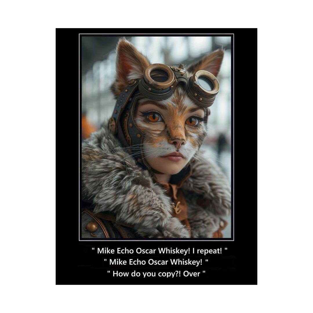 Cats Pilot Art Print: Vintage Aviator Cat Poster, Retro Aviation Decor ...