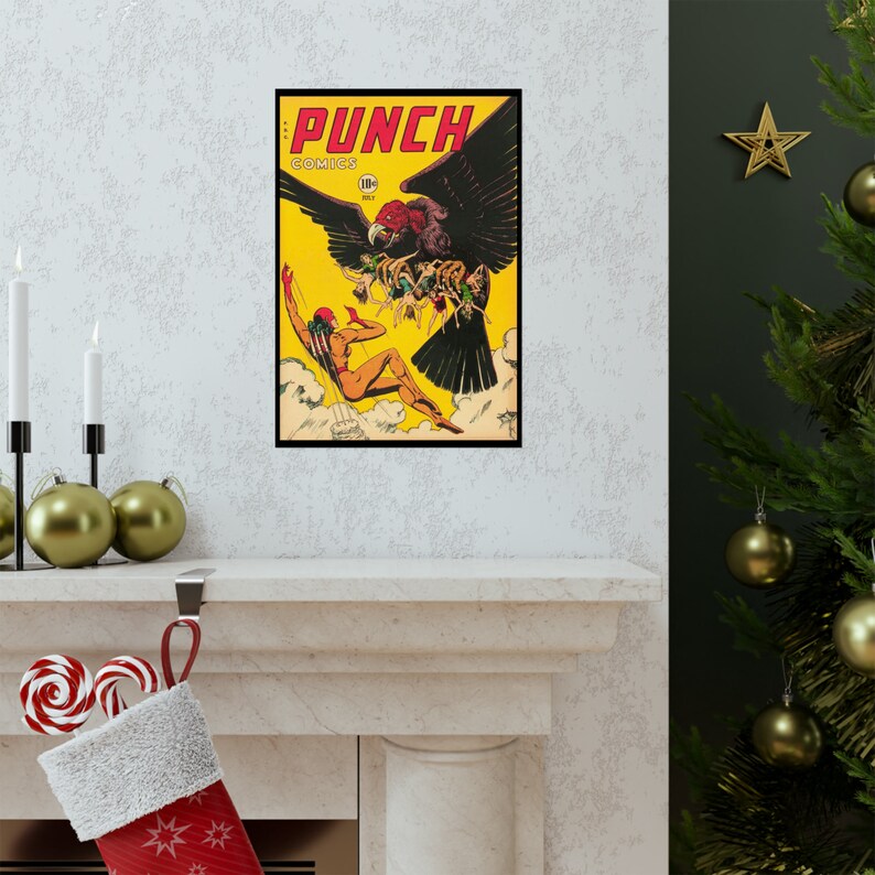 Punch Comics 20 1947 Premium Matte Poster Scifi Heroine Alien Monster ...