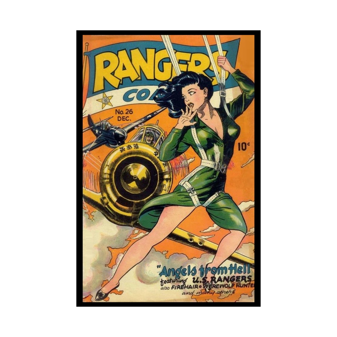 Rangers 26 1945 Poster: Vintage WWII Combat Comic Art Print (12x18) - Etsy