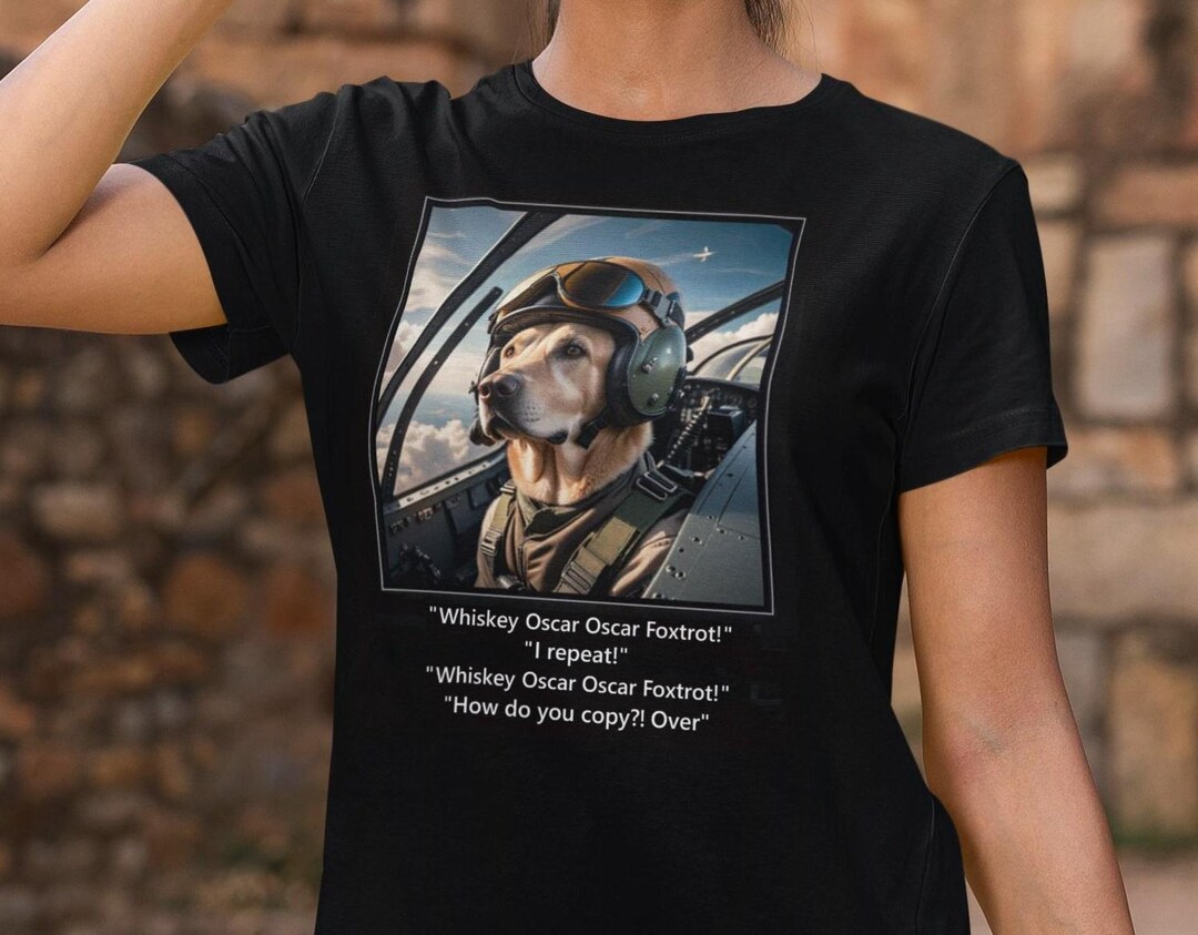 Funny Aviator Labrador T-shirt: Golden Retriever Pilot Dog Tee - Etsy