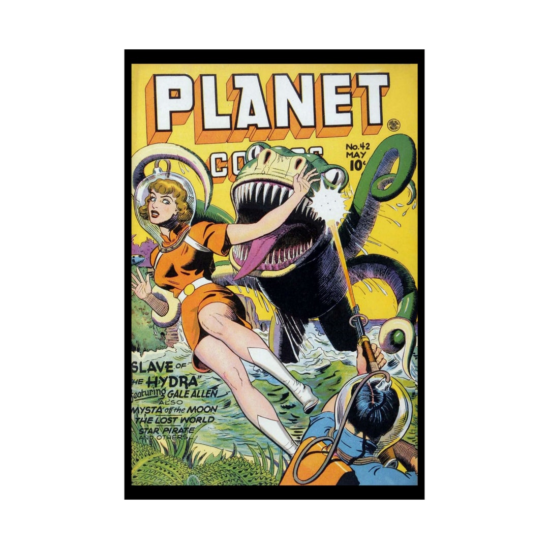 Planet Comics #42 Poster: Retro Sci-fi Cover Art Print (12x18) - Etsy