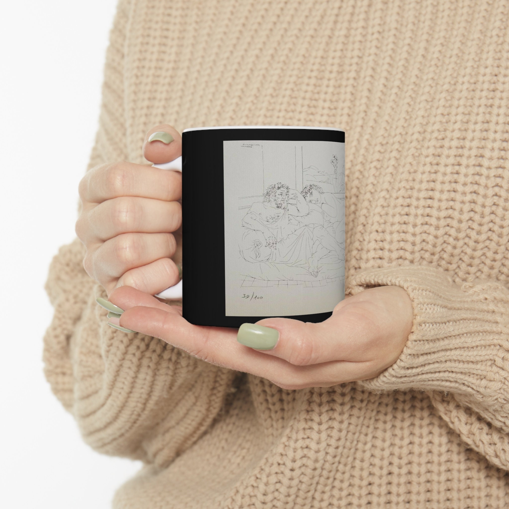 PABLO PICASSO a Ceramic Mug 11oz Signed on Drawing 1954 - Etsy