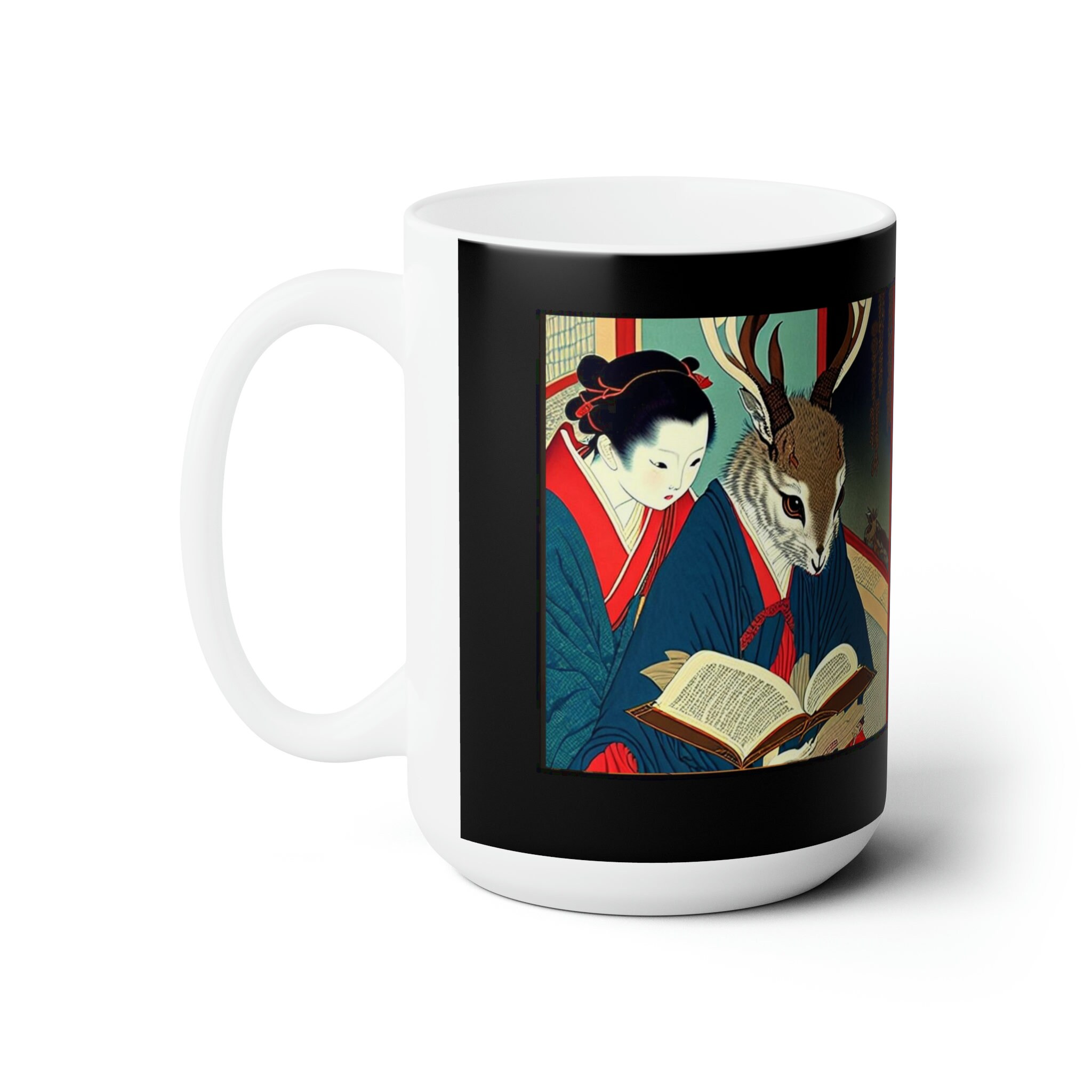 Jackalope Tales 4 Samurai, 2 Images Large Ceramic Mug 15oz Podcast Lisa ...