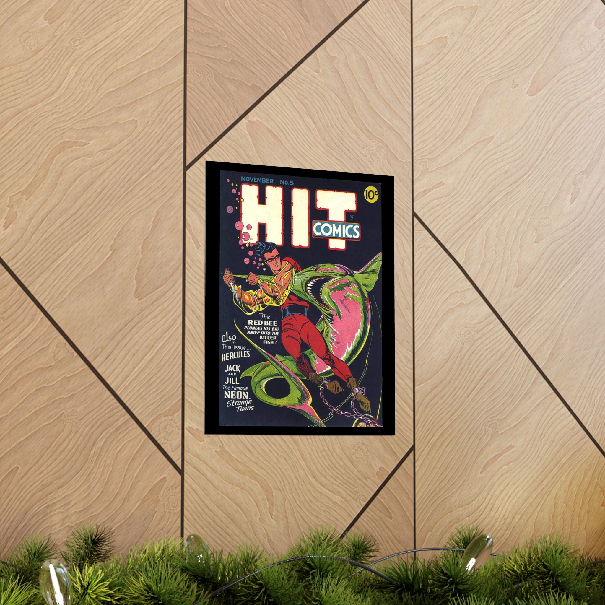 Hit Comics 5 1940 Premium Matte Poster Lou Fine Superhero Hercules Deviantart Pop Art Gallery ...