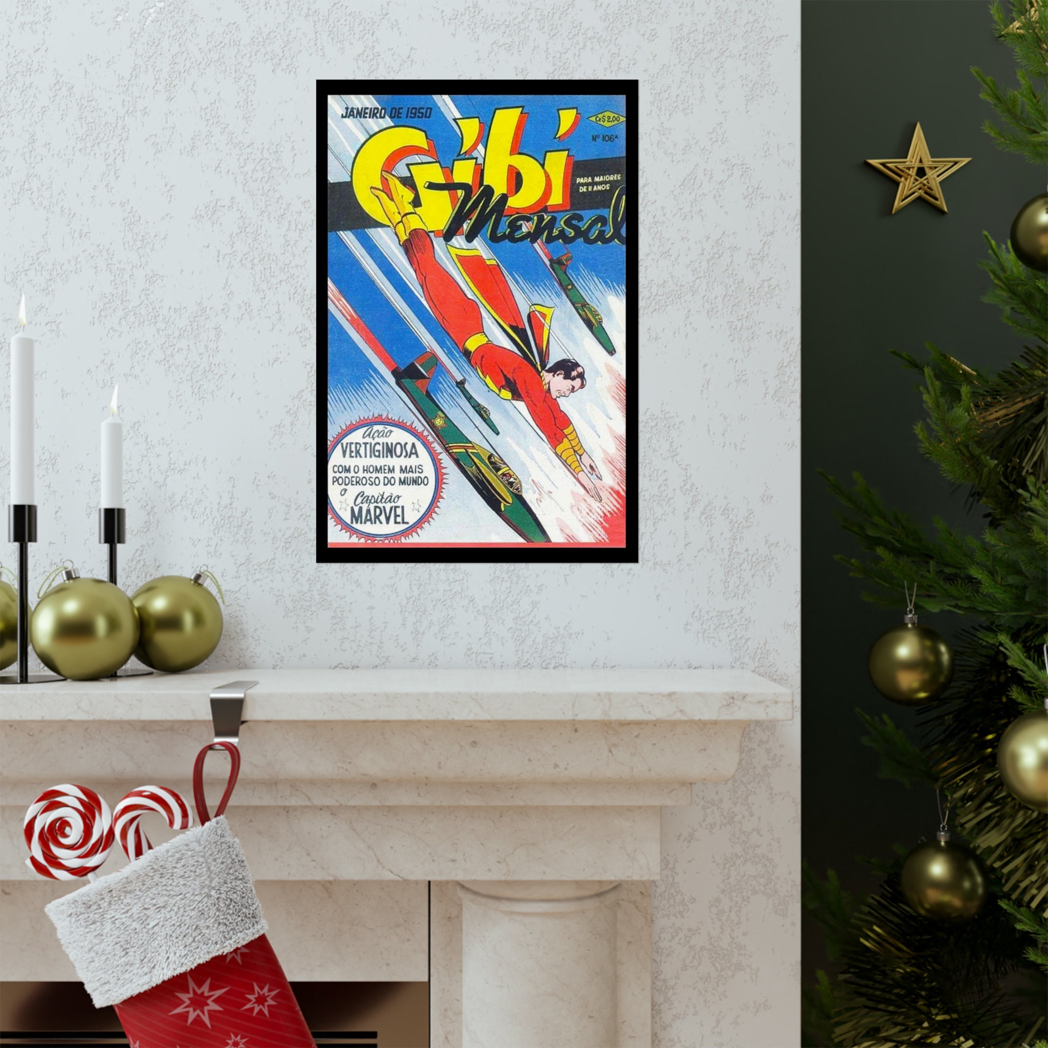 Gibi Mensal 106 1950 Captain Marvel Adventures Premium Matte Poster ...