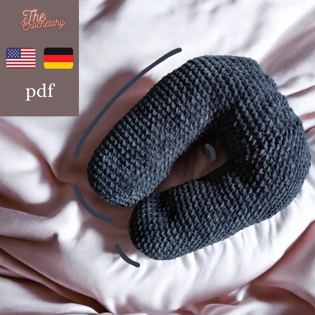 Crochet Pattern Neck Pillow German/english Crocheted Neck Support ...